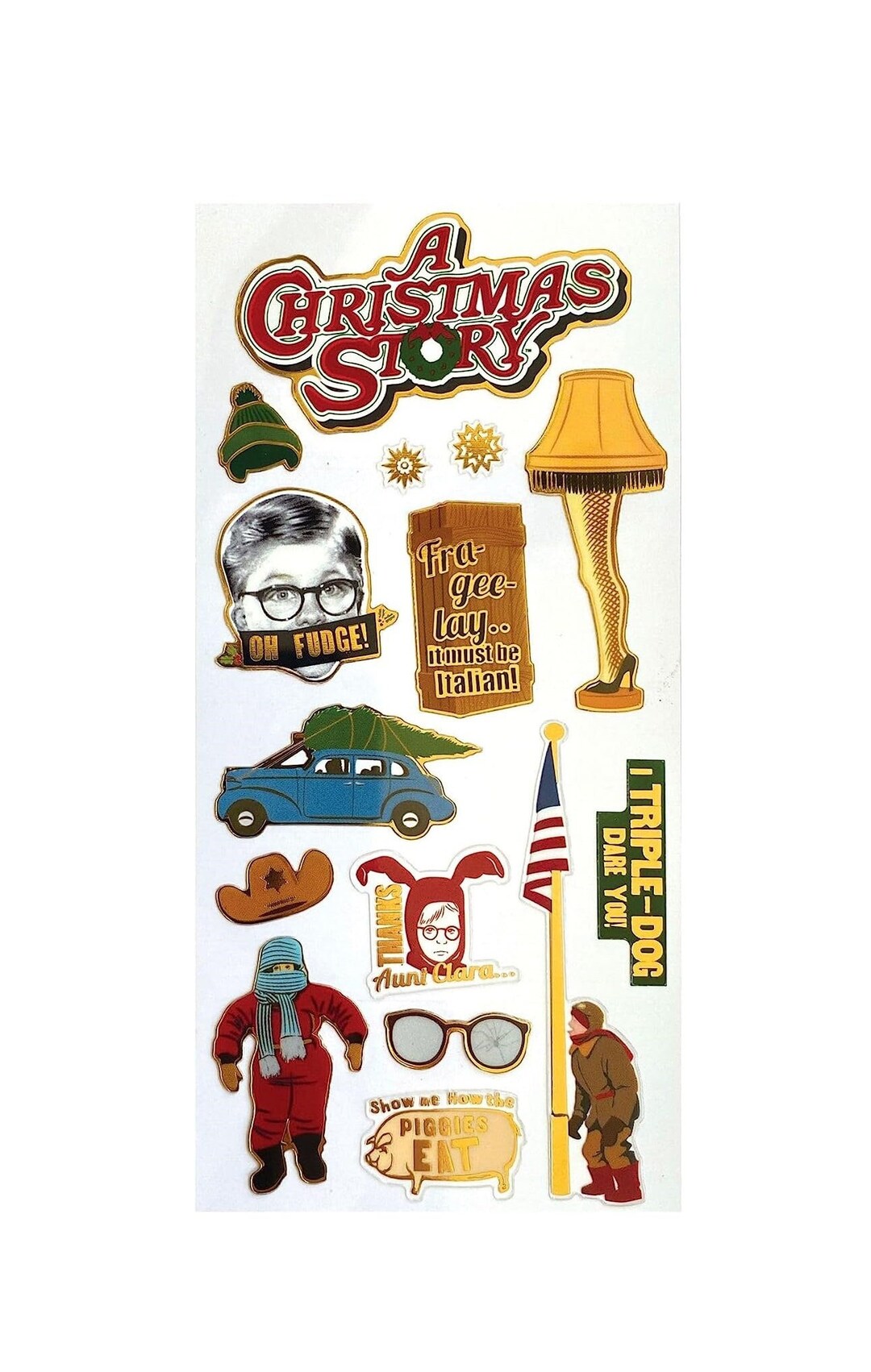 A Christmas Story Stickers Scrapbook Stickers A Christmas Story Movie ...