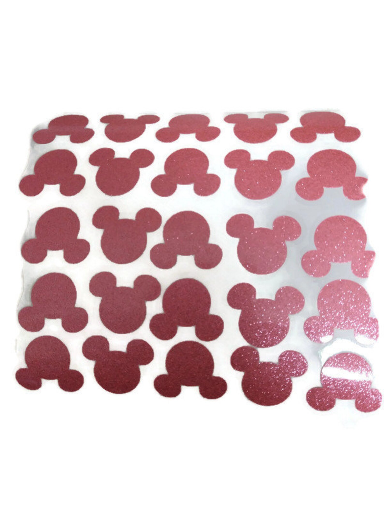 Glitter Vinyl Mickey Mouse Head Stickers Vinyl Decal 1in - Etsy