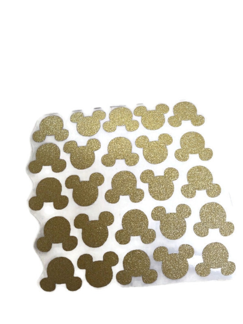 Glitter Vinyl Mickey Mouse Head Stickers Vinyl Decal 1in - Etsy