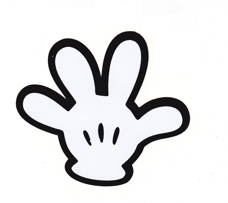 Disney Mickey Mouse Hand Vinyl Decal 4 Removable - Etsy