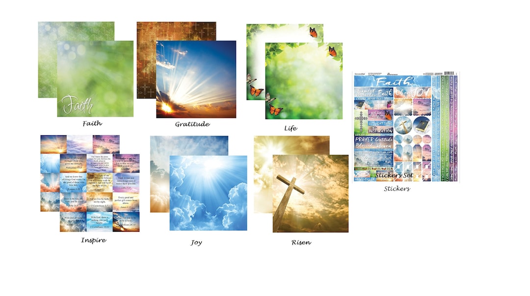 Devoted/faith Religious Scrapbook Papers Easter Papers Individual or ...