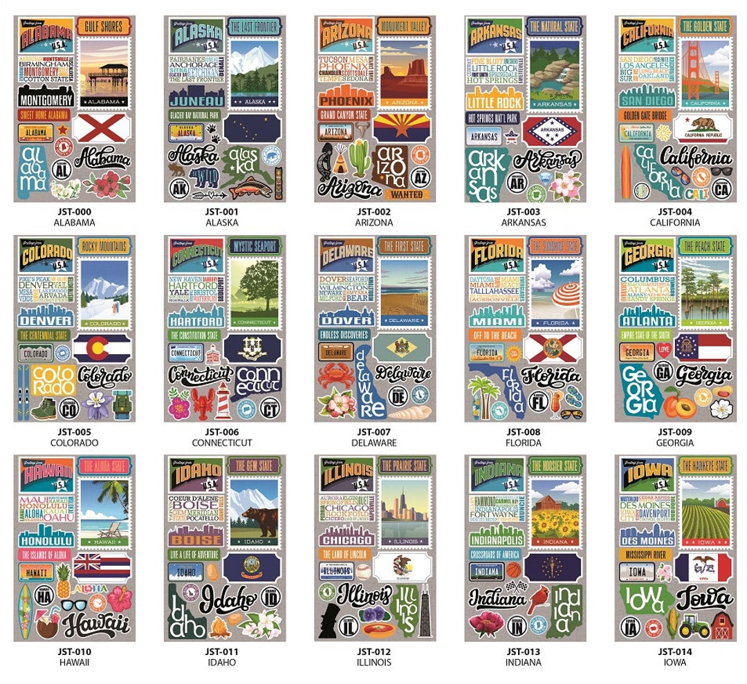 State Stickers Travel Stickers State Travel United States Washington DC ...