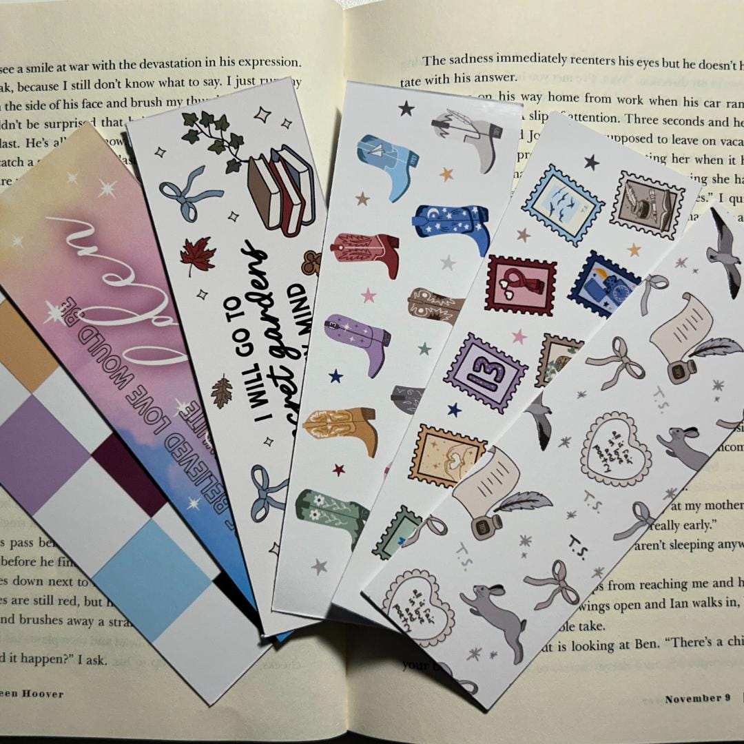 Taylor Swift Inspired Bookmarks / Glossy Bookmarks / Bookish Taylor ...