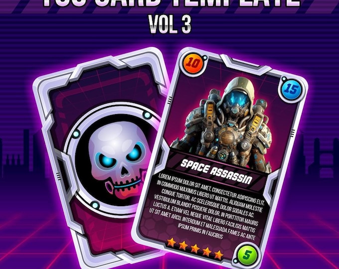 Futuristic Sci-fi TCG Card Template | Dnd Trading Card Design | Vector ...