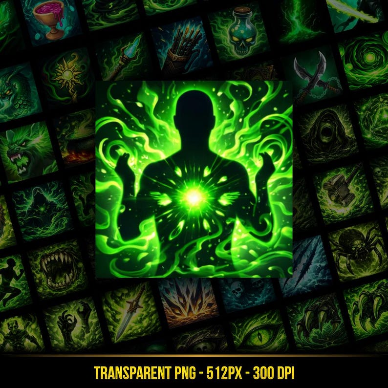 150+ Fantasy RPG Skill and Ability Icon Pack 2 | 512px | 300dpi | PNG ...