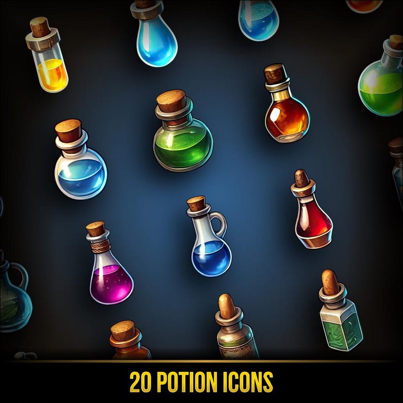 145 Fantasy RPG Game Inventory Icons Pack Vol. 5 | 512px | PNG Files - Etsy