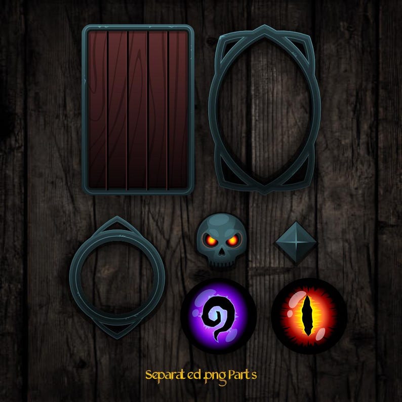 Fantasy TCG Card Template | Dnd RPG Trading Cards | PNG and Vector - Etsy