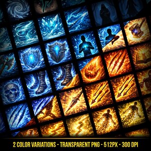 150+ Fantasy RPG Skill and Ability Icon Pack 3 | 512px | 300dpi | PNG ...