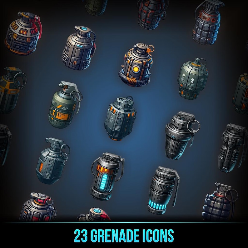 137 Sci-fi Game Inventory Icon Pack Vol 2 | 512px | PNG Files - Etsy