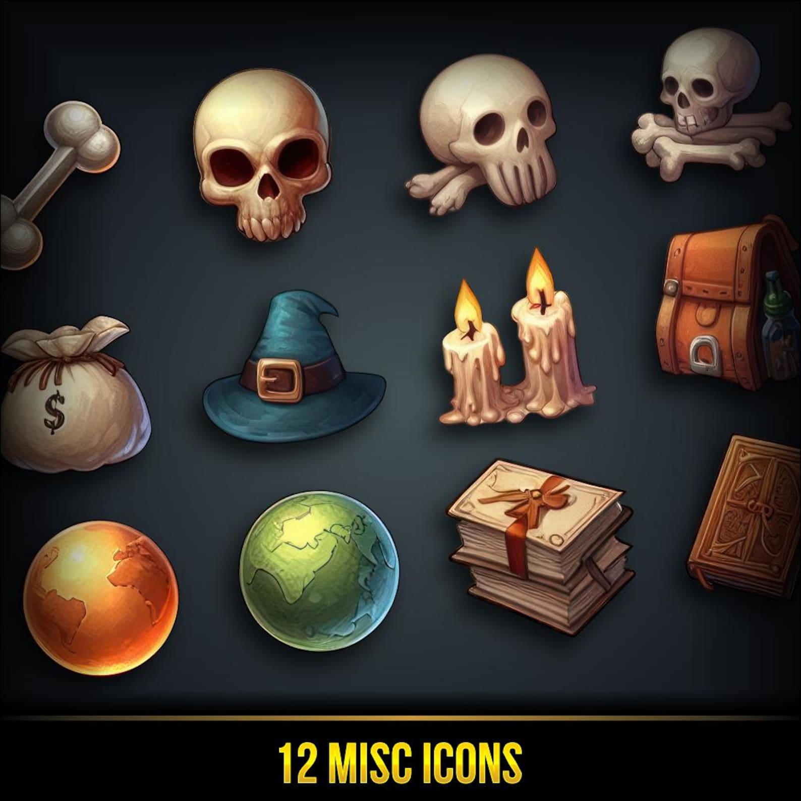 96 Fantasy RPG Inventory Icons Pack | 512px | PNG Files - Etsy