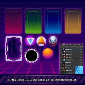 Futuristic Sci-fi TCG Card Template | Dnd Trading Card Design | Vector ...