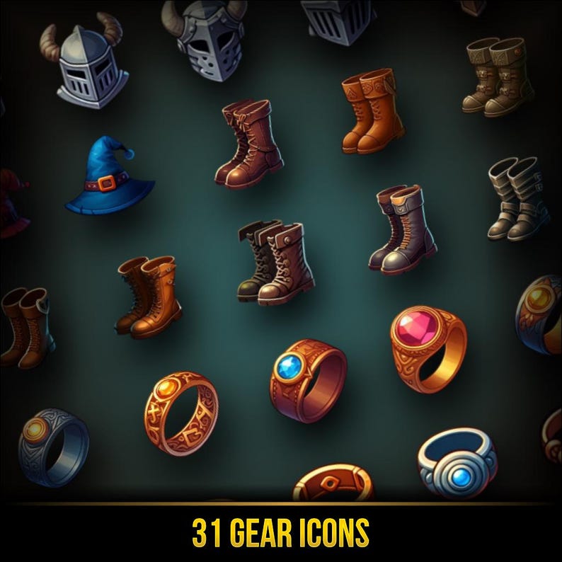 280 Fantasy RPG Game Inventory Icon Pack Vol. 6 - 512px - PNG Files - Etsy