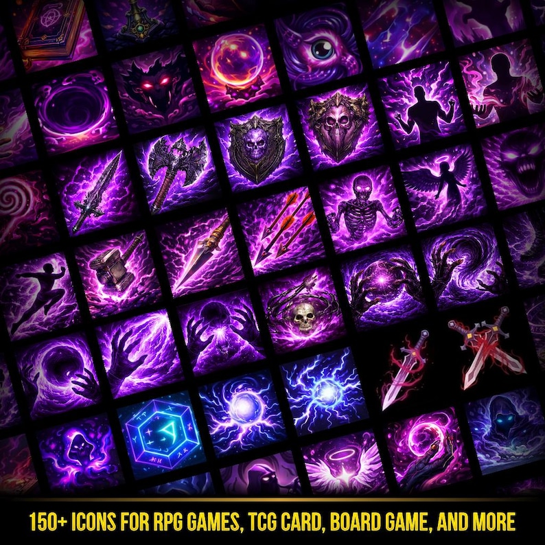 150+ Fantasy RPG Skill and Ability Icon Pack 2 | 512px | 300dpi | PNG ...