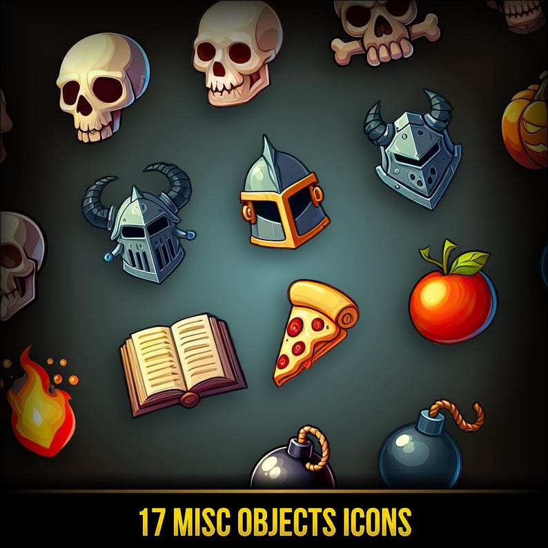 239 Fantasy RPG Game Icon Pack Vol. 3 | 512px | PNG Files - Etsy
