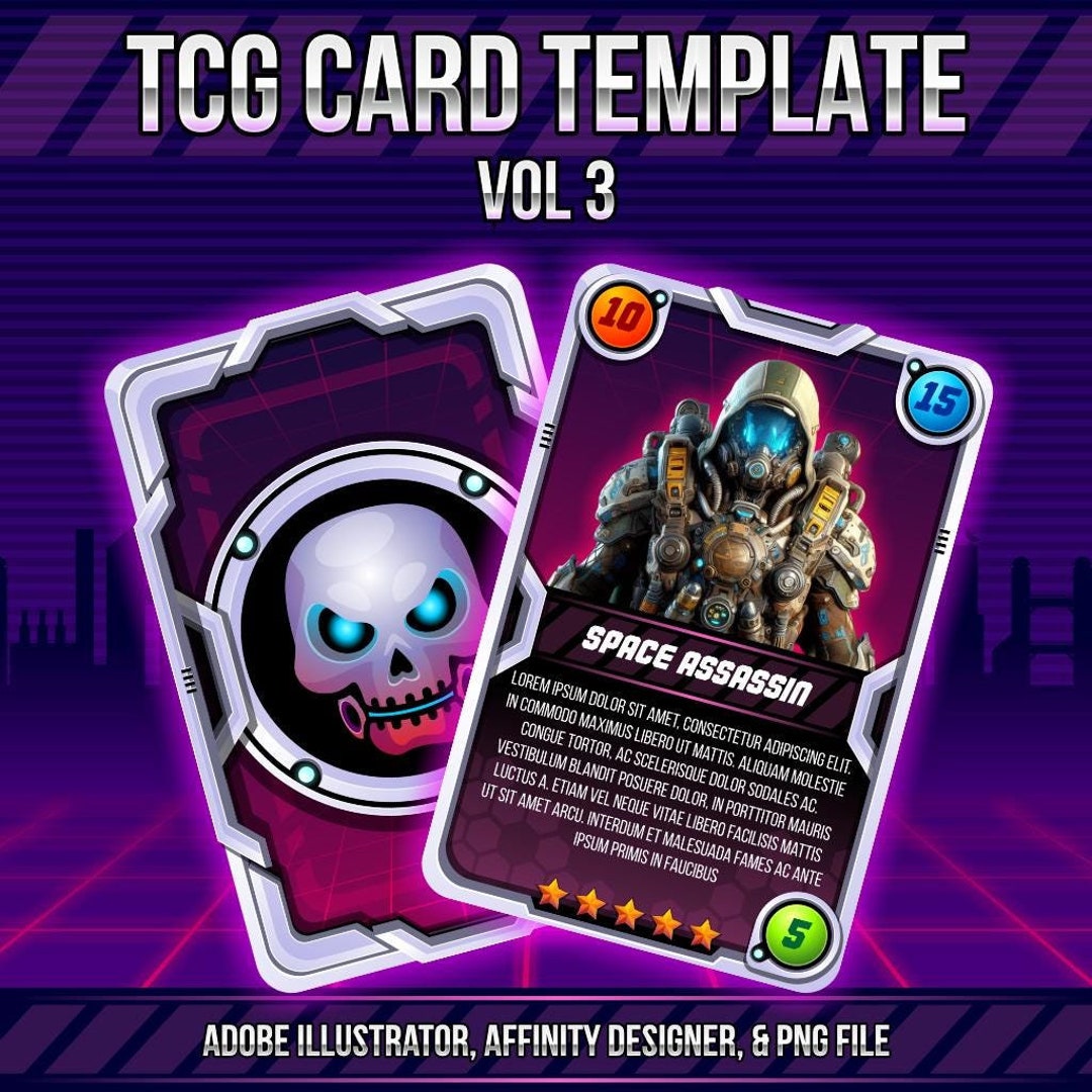 Futuristic Sci-fi TCG Card Template | Dnd Trading Card Design | Vector ...
