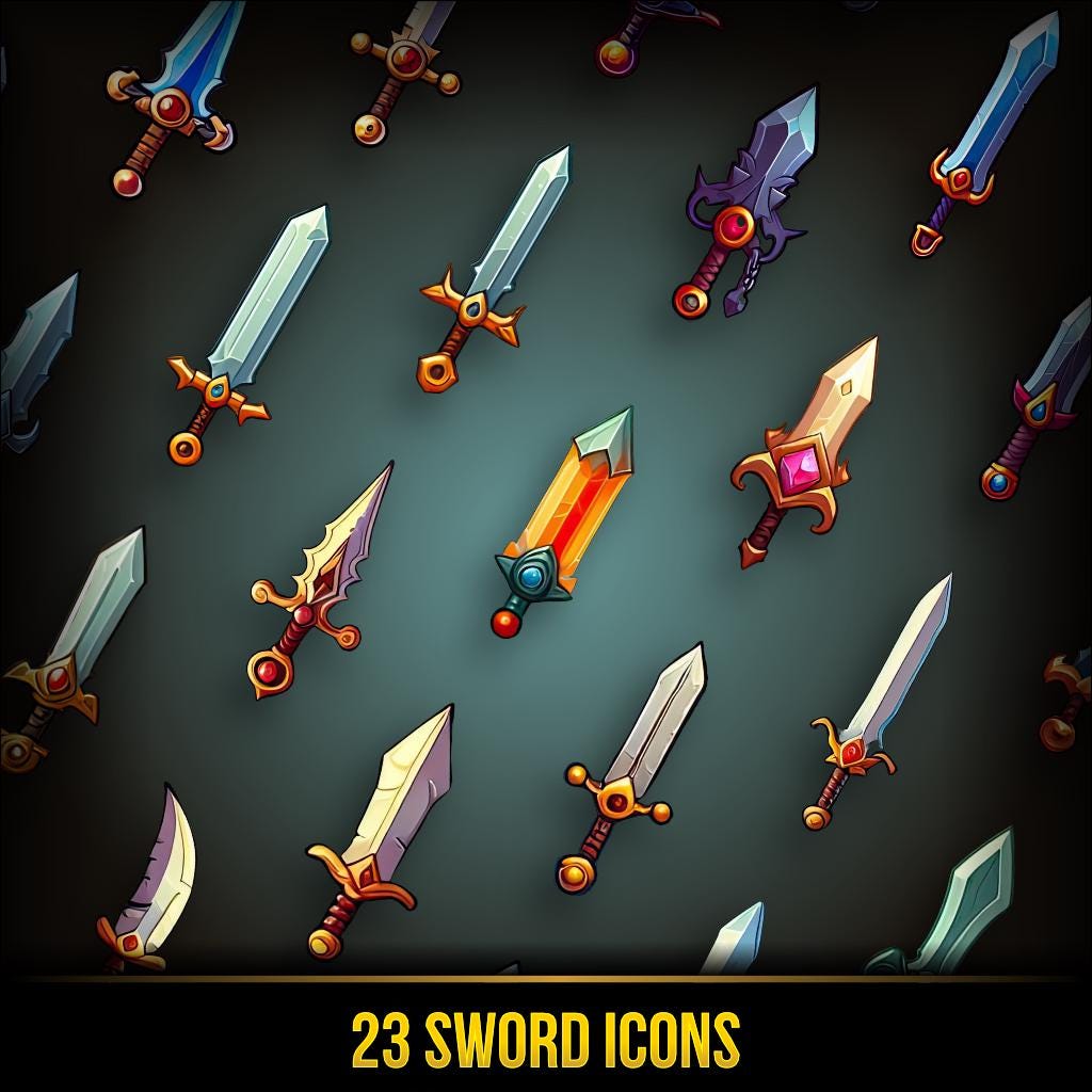 239 Fantasy RPG Game Icon Pack Vol. 3 | 512px | PNG Files - Etsy