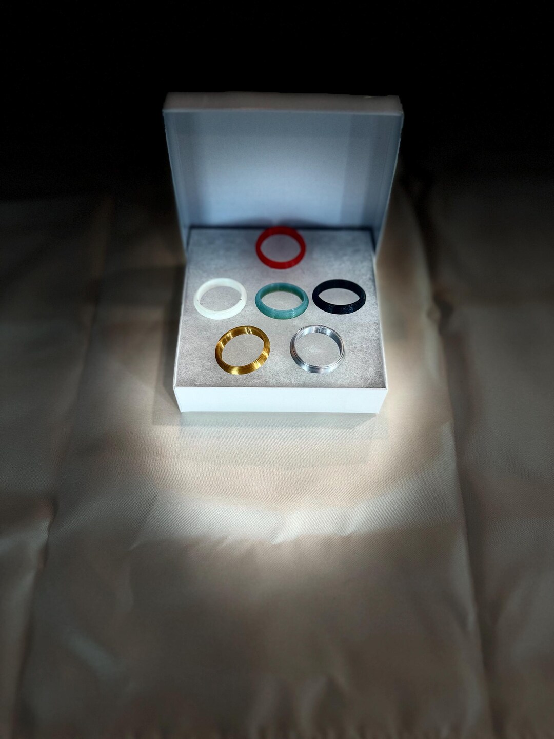 3D Printed Ring for All Sizes With 6 Colors to Choose From. Ring Box ...