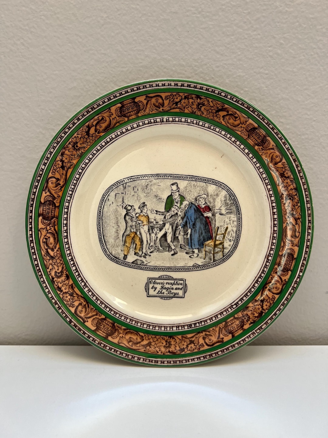Vintage oliver Twist Dickens Plate by Adams Tunstall, England - Etsy