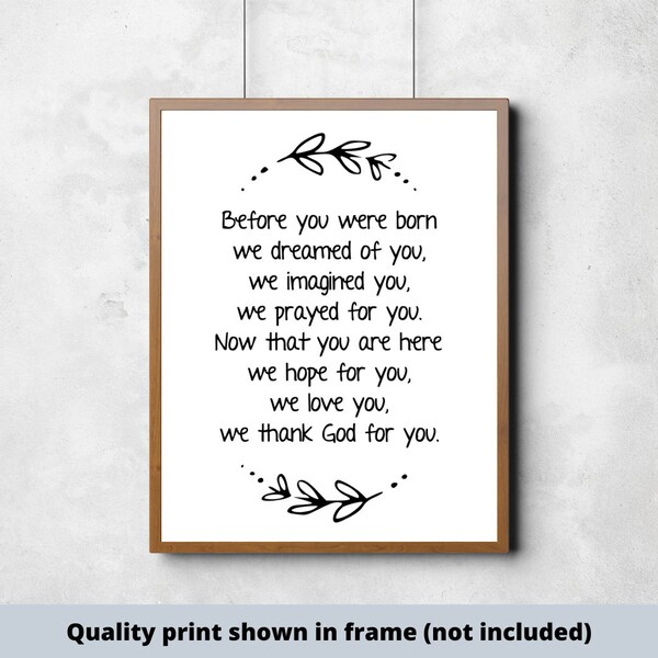 Before You Were Born - Etsy