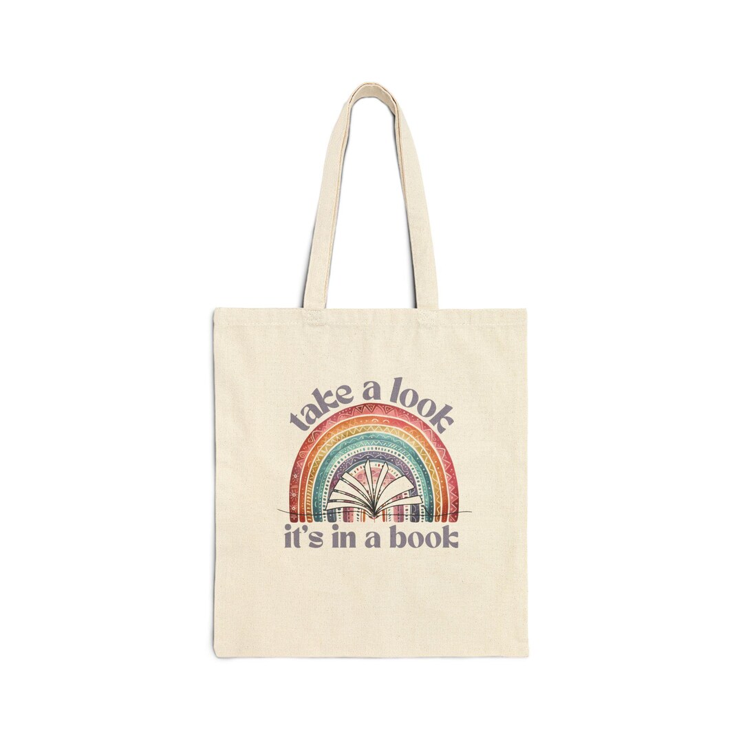 Take a Look It's in a Book Bag, Library Bag, Reading Bag, Book Bag ...