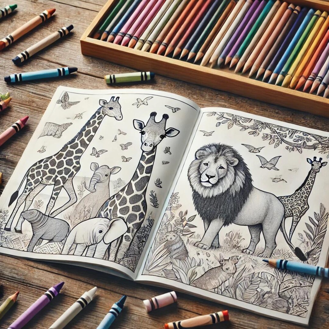 Animal Alphabet Coloring Book - Etsy