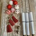 Red and White Holiday Christmas Theme Beaded Pen Kit Set of 3 - Etsy
