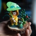 Children and Frogs on a Rainy Day Desk Buddy Clay Frog Figurine Frog ...