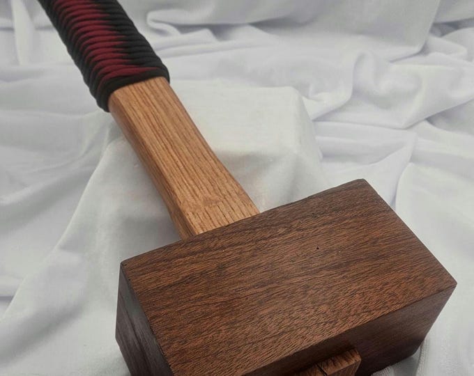 Glueless Woodworking Mallet Made From Sapele With Custom Wrapped Oak ...
