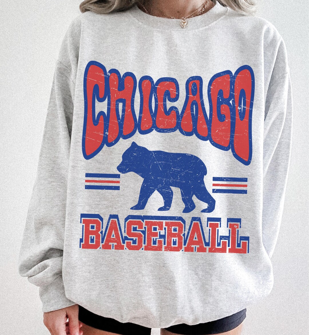 Vintage Chicago Baseball Crewneck Sweatshirt: Retro Game Day Style - Etsy