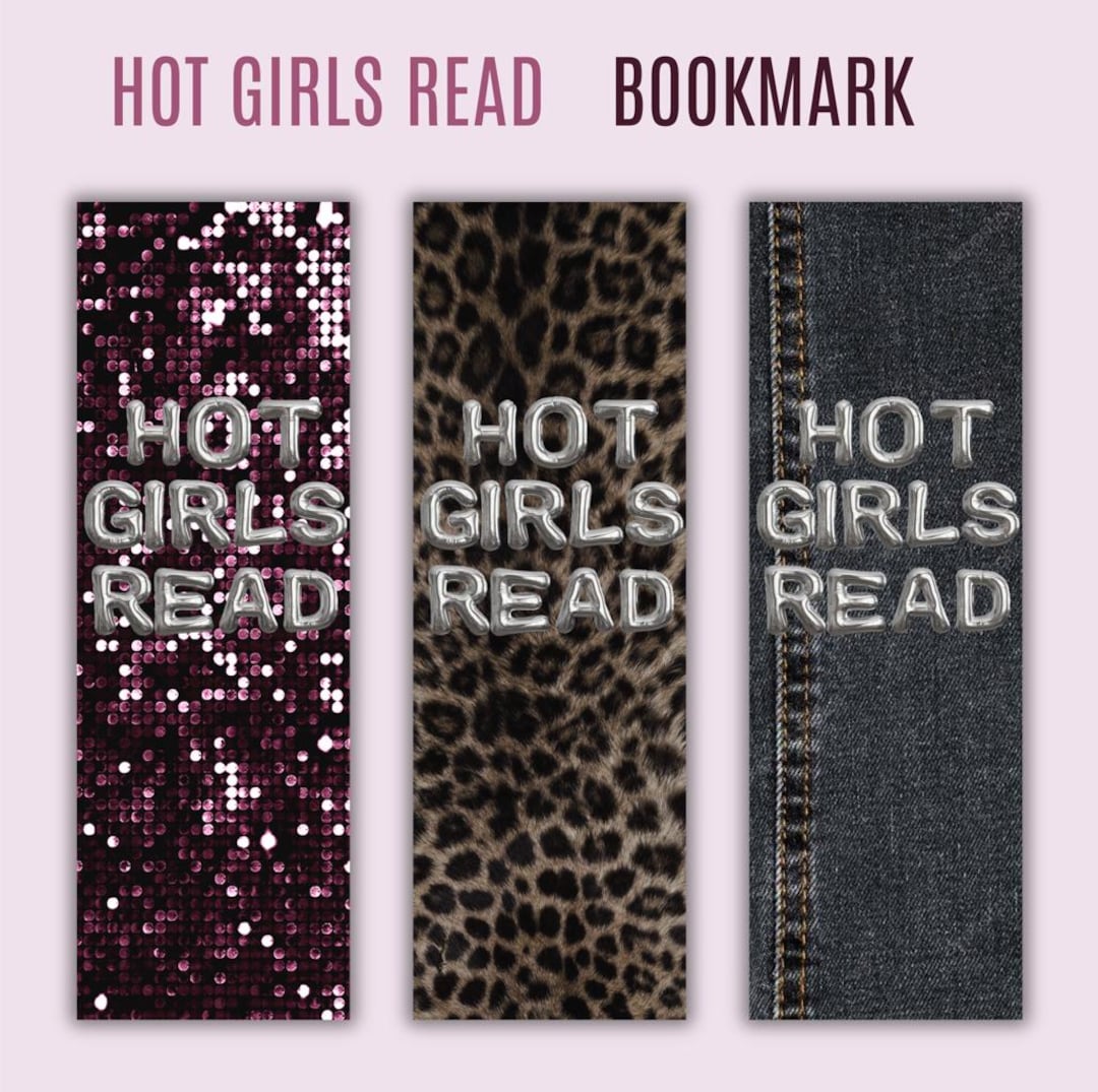 Digital Download Printable Set of Three Girly Bookmarks hot Girls Read ...