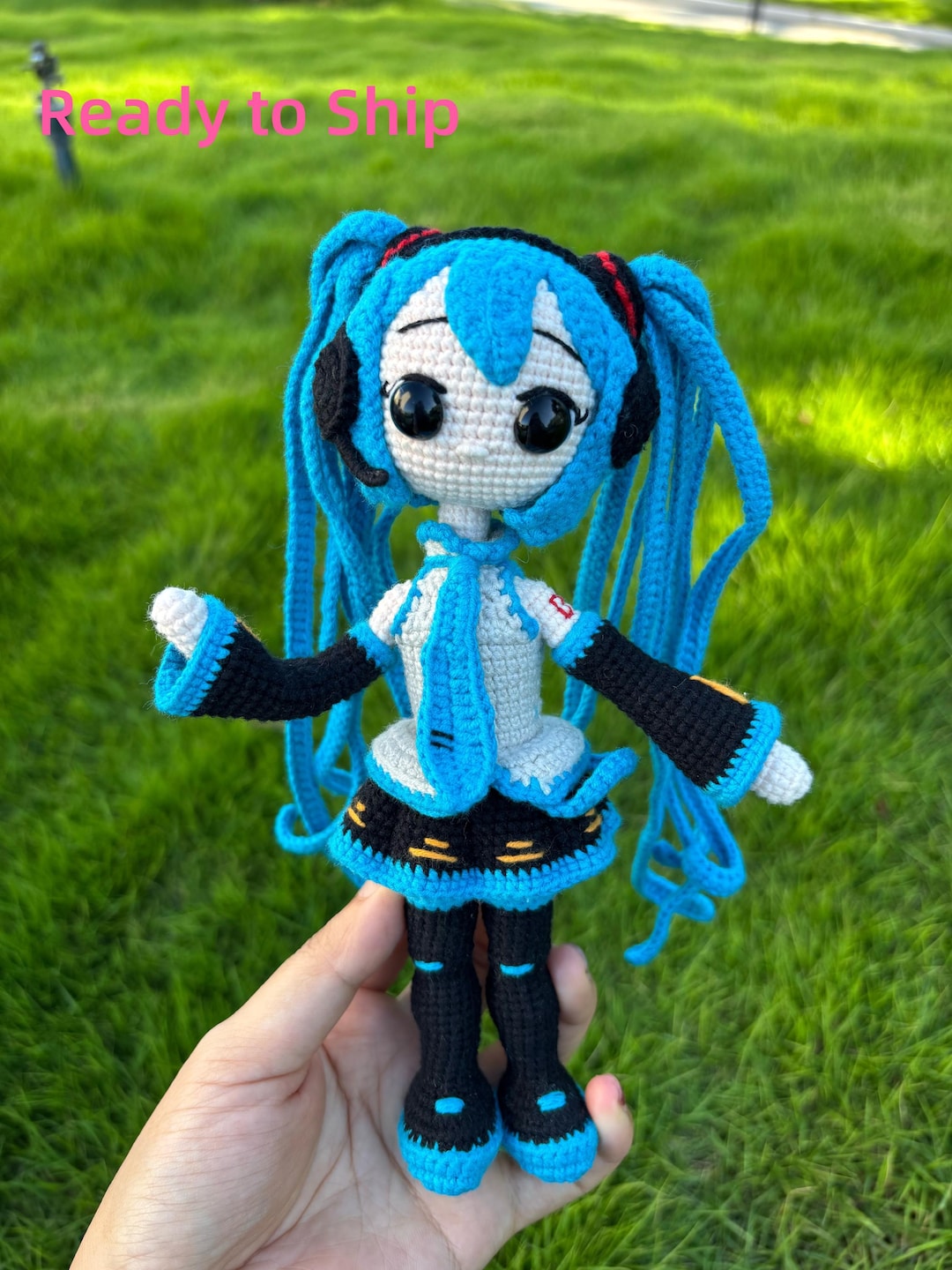 Handmade Hatsune Miku Crochet Plush: 20cm Vocaloid Doll - Etsy