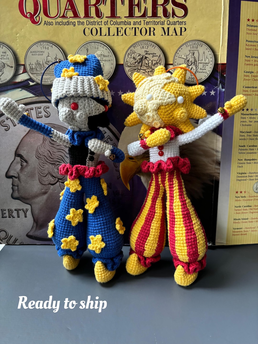 Handmade Sundrop & Moodrop Crochet Plush Dolls: FANF Game Collectibles ...