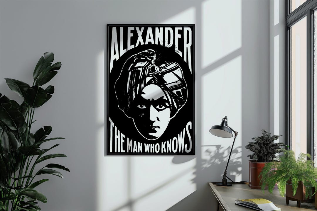Alexander the Man Who Knows Vintage Magician Performance Black and ...