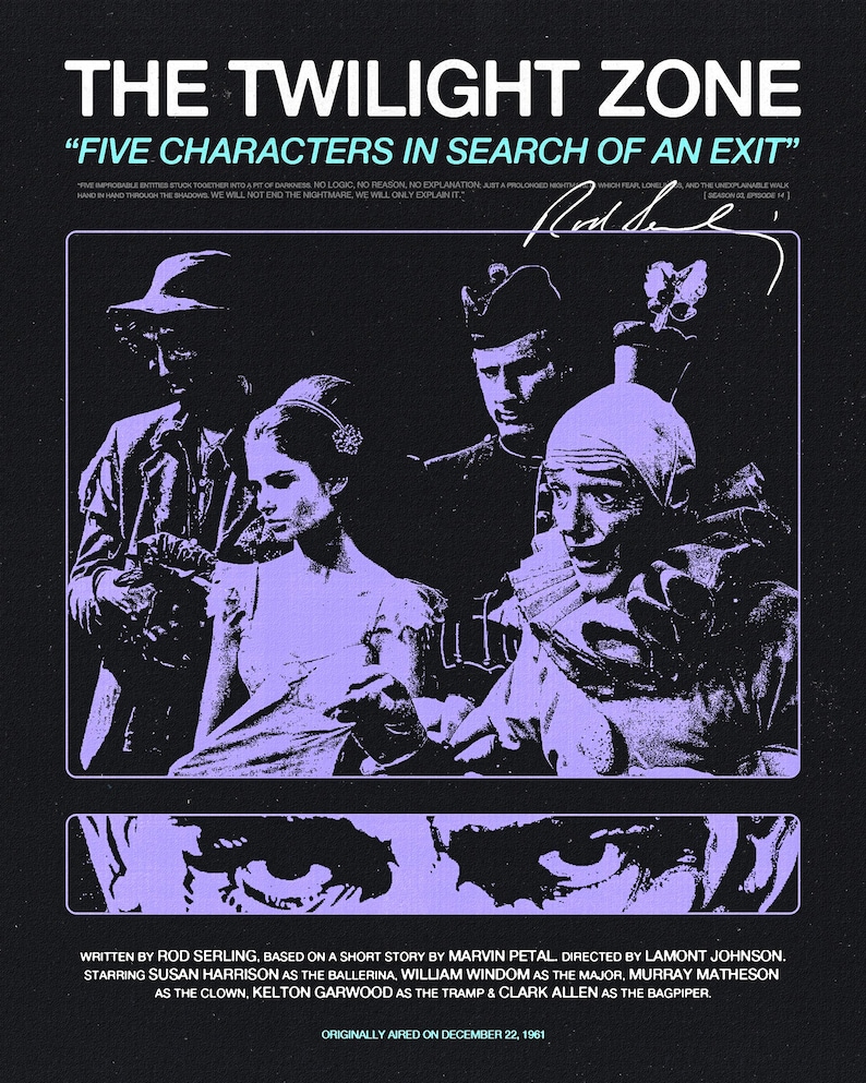 Twilight Zone 'five Characters' Vintage Poster Art (digital Print) - Etsy