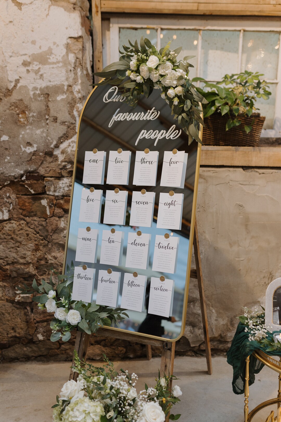 Minimalist Wedding Seating Card Template | Seating Plan | Editable ...