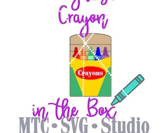 Crayon box svg | Etsy