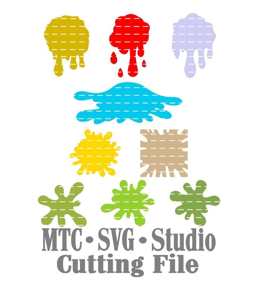 SVG Cut File Splatter Dripping Splat Goo Blood Honey Milk | Etsy