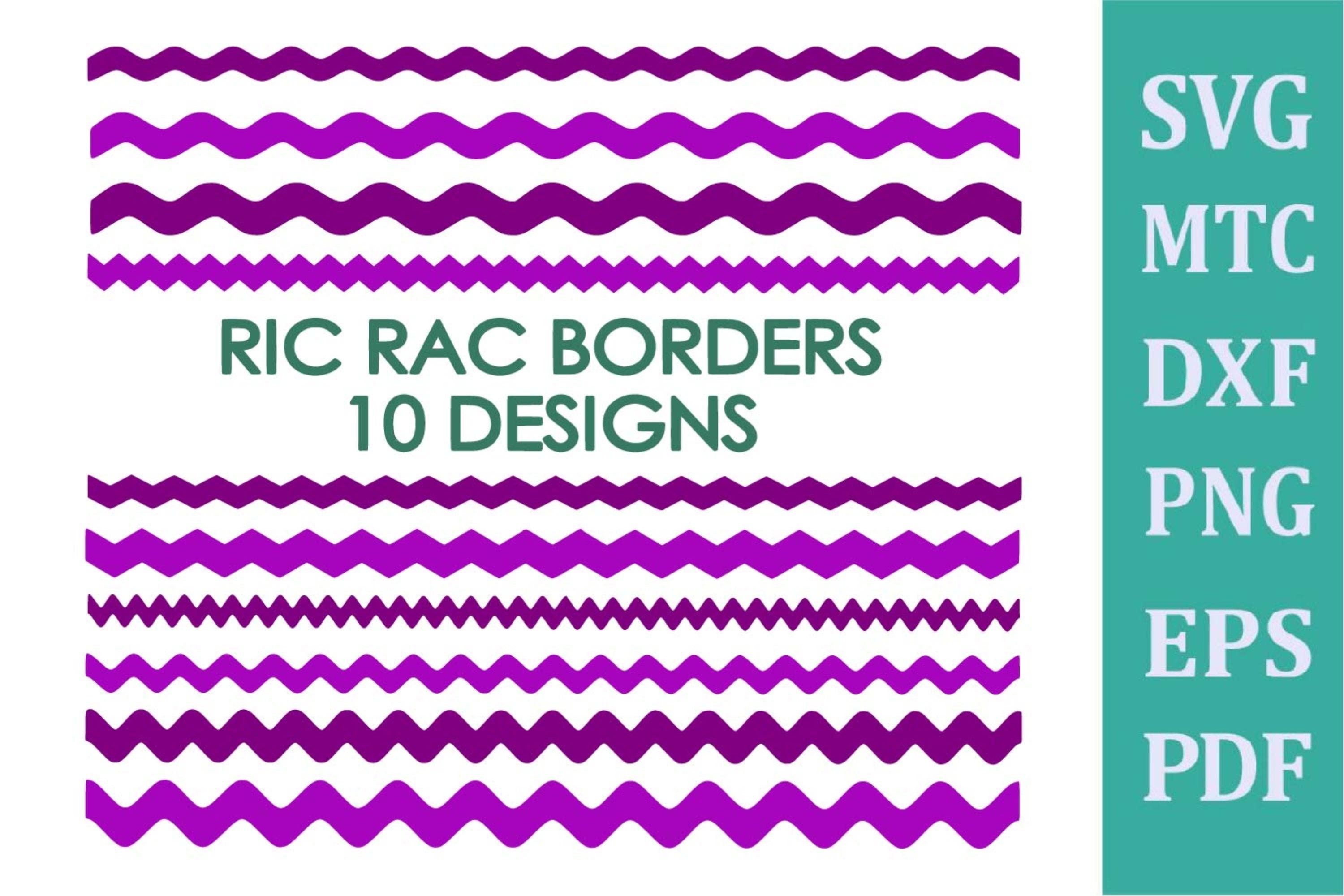 Scrapbooking SVG Cutting File Border Ric Rac Zig Zag Embellishment PNG ...