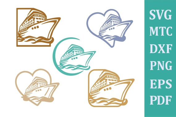 SVG Cut File Cruise Ships Boxed Bundle of 5 MTC SCAL Cricut | Etsy