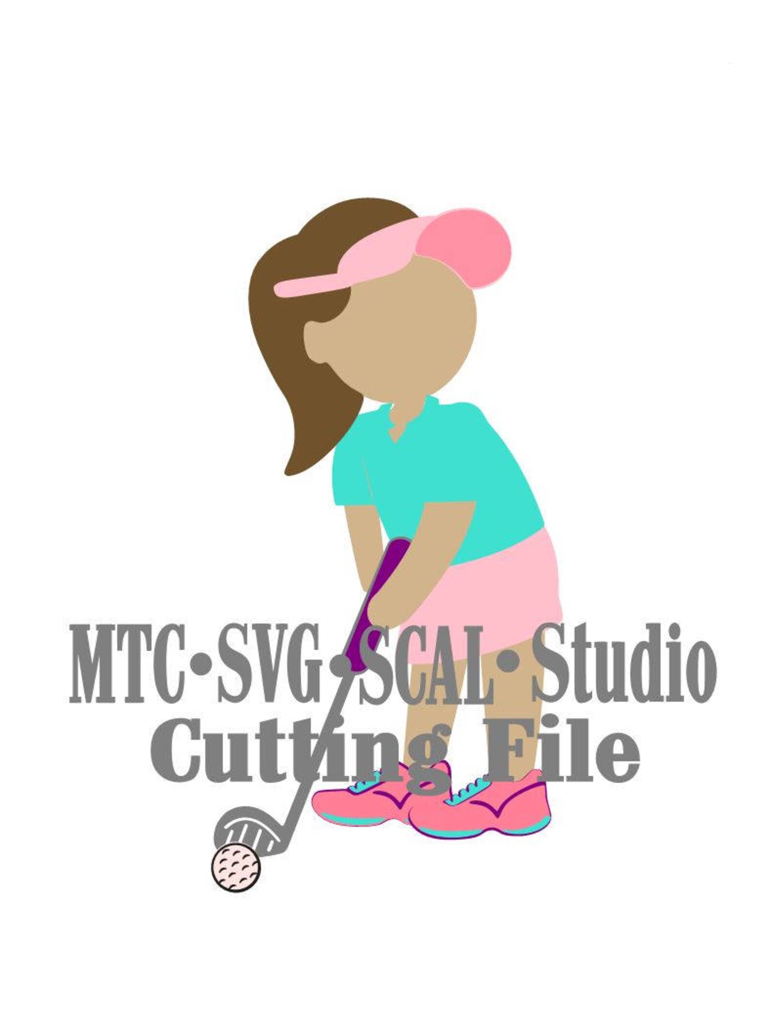 SVG Golfing Cutting File Paper Doll Girls Bundle SCAL MTC | Etsy