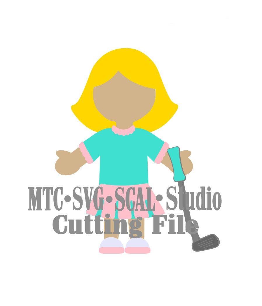 SVG Golfing Cutting File Paper Doll Girls Bundle SCAL MTC | Etsy
