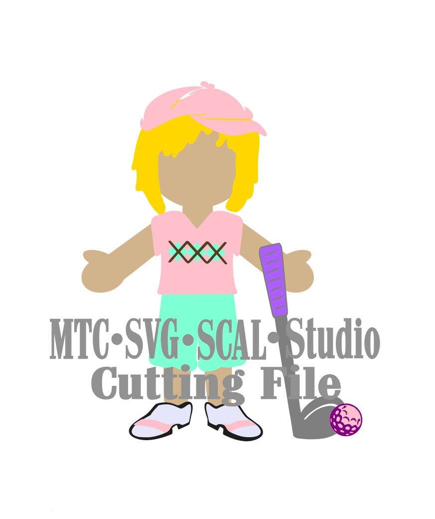 SVG Golfing Cutting File Paper Doll Girls Bundle SCAL MTC | Etsy