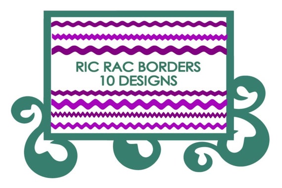 SVG Cutting File Border Ric Rac Zig Zag Embellishment PNG and | Etsy