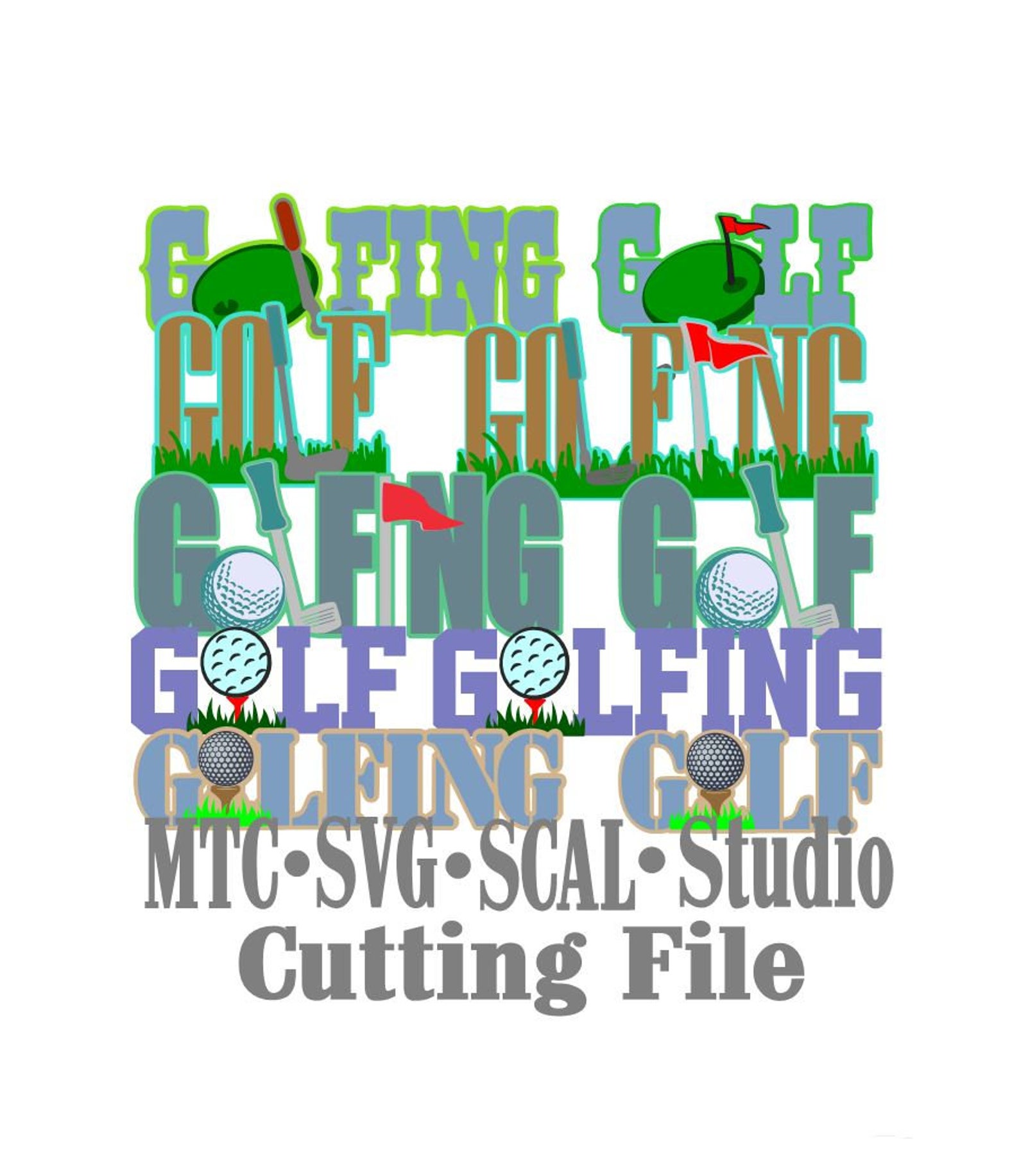 SVG Golfing Cutting File Paper Doll Girls Bundle SCAL MTC | Etsy