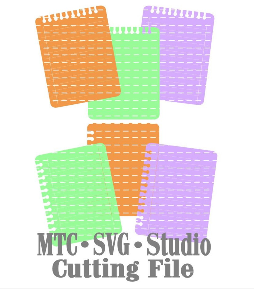 SVG Cut File Notebook Paper Bundle of 6 MTC SCAL Cameo - Etsy