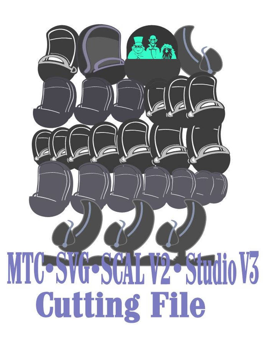 SVG Cut File Bundle Haunting Mansion Doom Buggy MTC SCAL Silhouette ...
