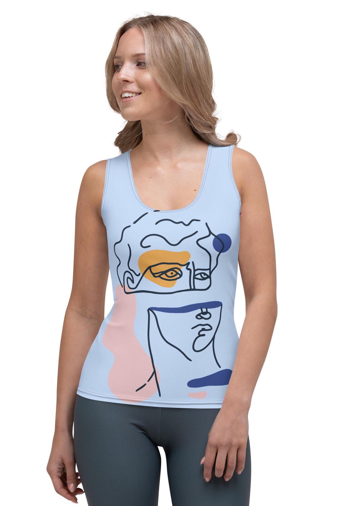Cut & Sew Boho Style Tank Top Body-hugging Trendy Fashion - Etsy