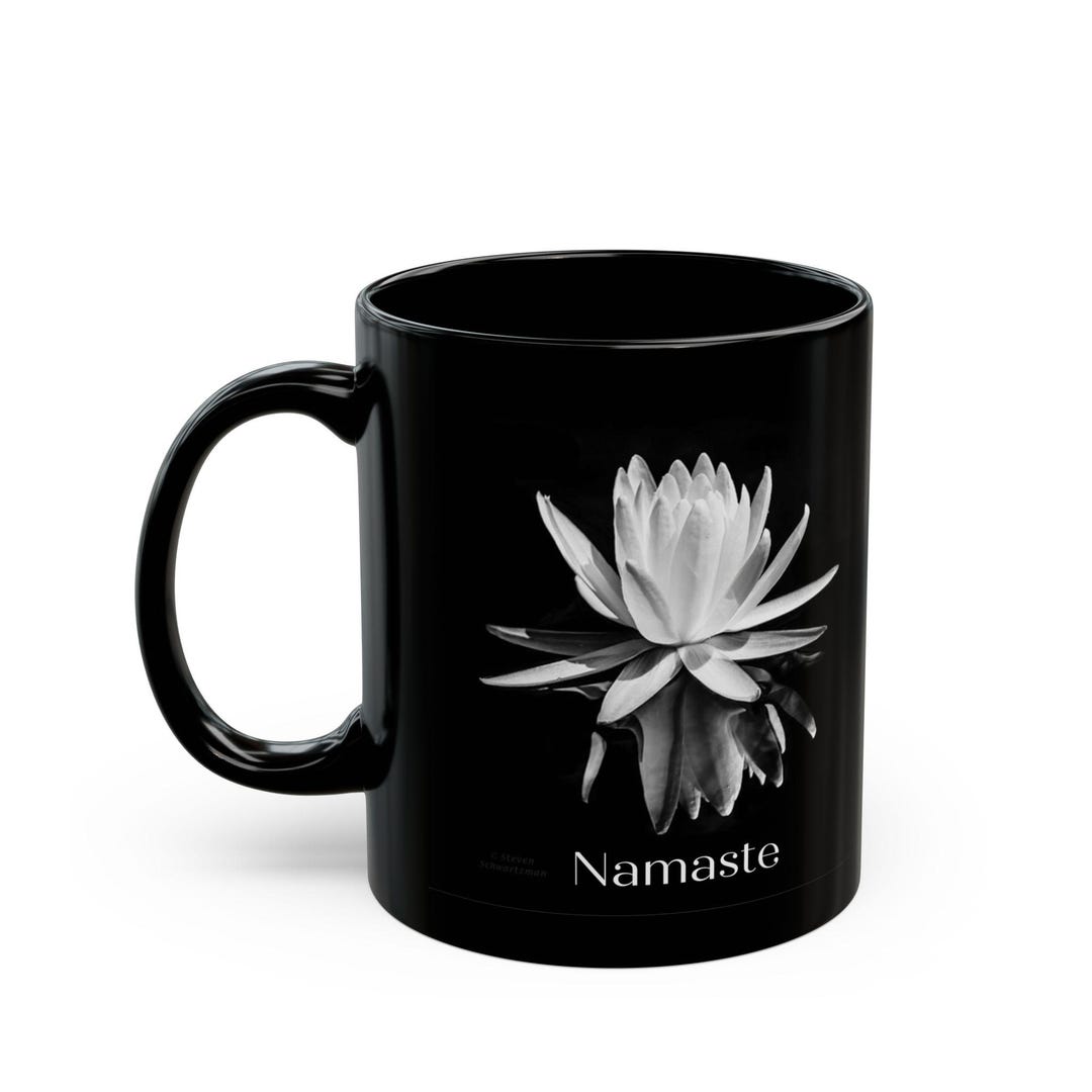 Namaste Mug Black - Etsy