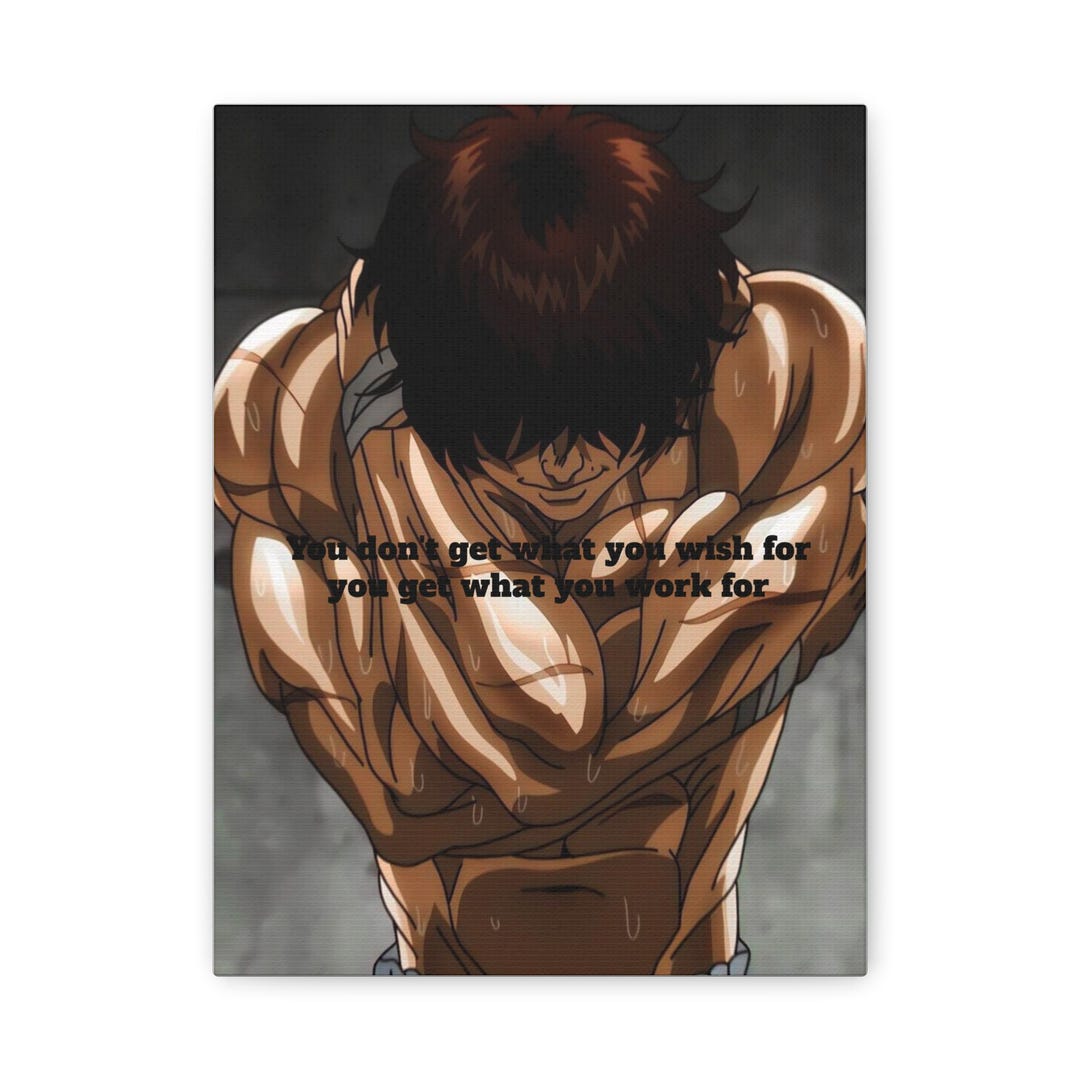 Baki Motivational Canvas Art: Anime Gym Decor - Etsy
