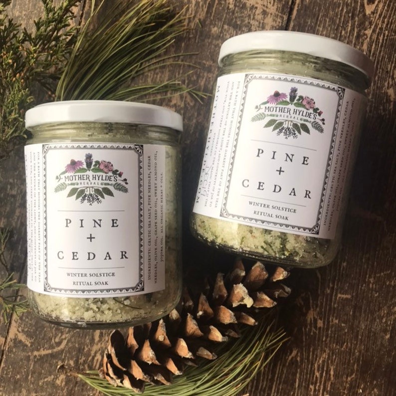 Pine + Cedar Winter Solstice Ritual Bath Salts Soak Oil Herbal Bath ...
